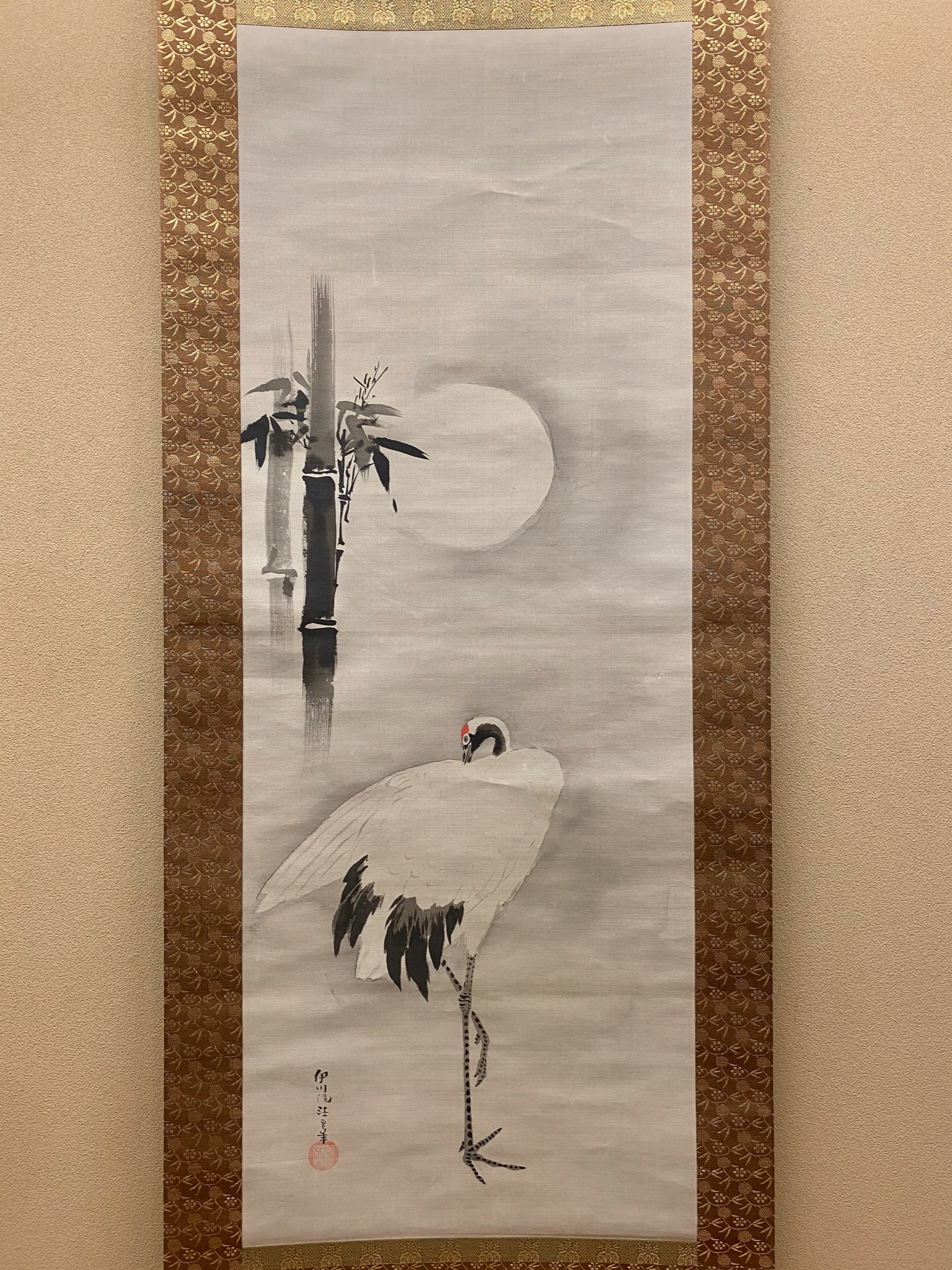 Kano Naganobu crane｜Matsumoto Shoeido | Japanese Paintings and Calligraphy