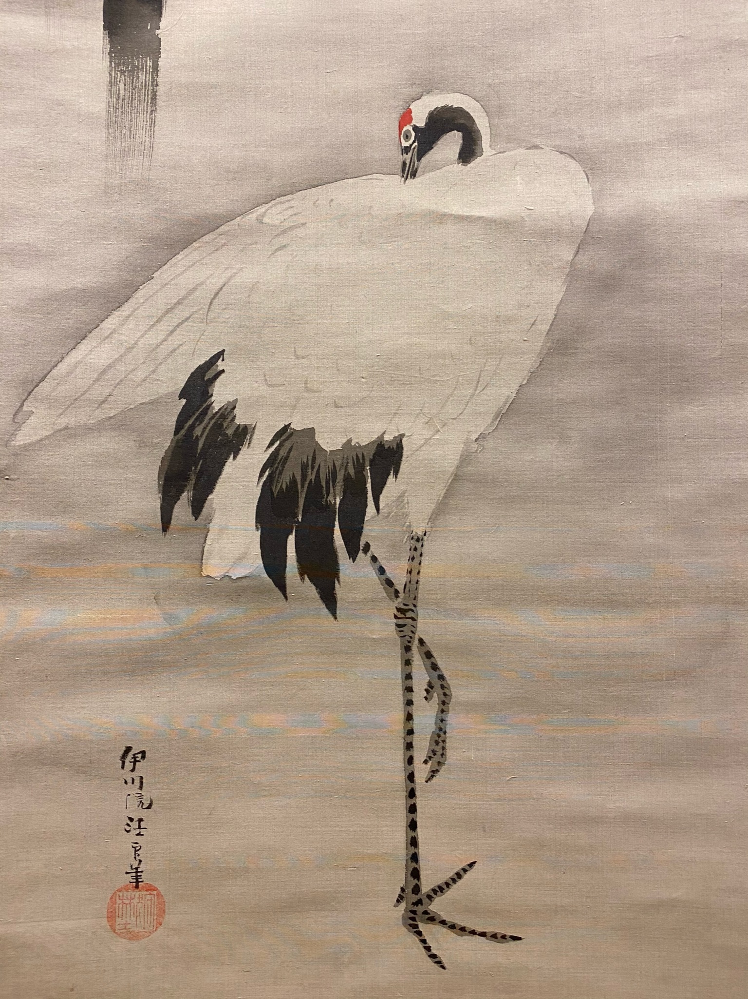Kano Naganobu crane｜Matsumoto Shoeido | Japanese Paintings and Calligraphy
